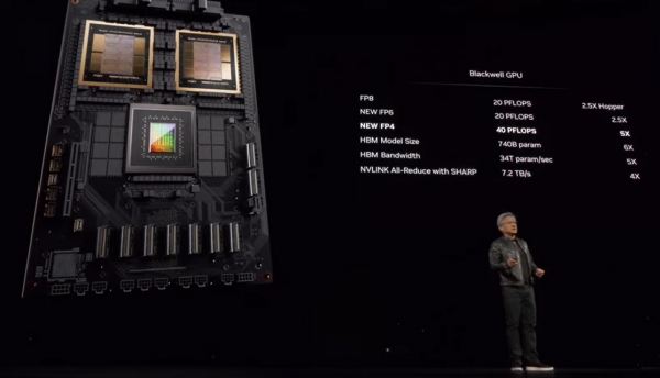 또 앞서가는 엔비디아...추론성능 30배 높인 새 AI칩 'B200' 출시